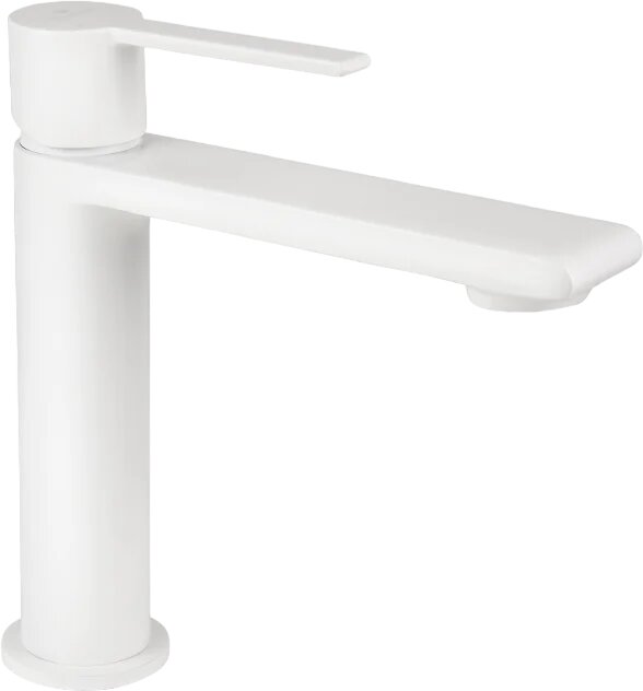 Смеситель для раковины Kaiser Serio 05311-4 белый, матовый, кран для ванной в раковину, из латуни, рычажный, с керамическим картриджем