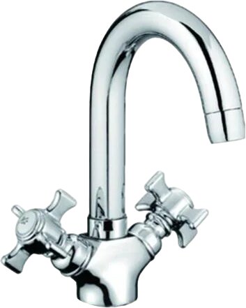 Смеситель для кухни D-lin D156807-D с поворотным изливом, хром, глянцевый, вентильный