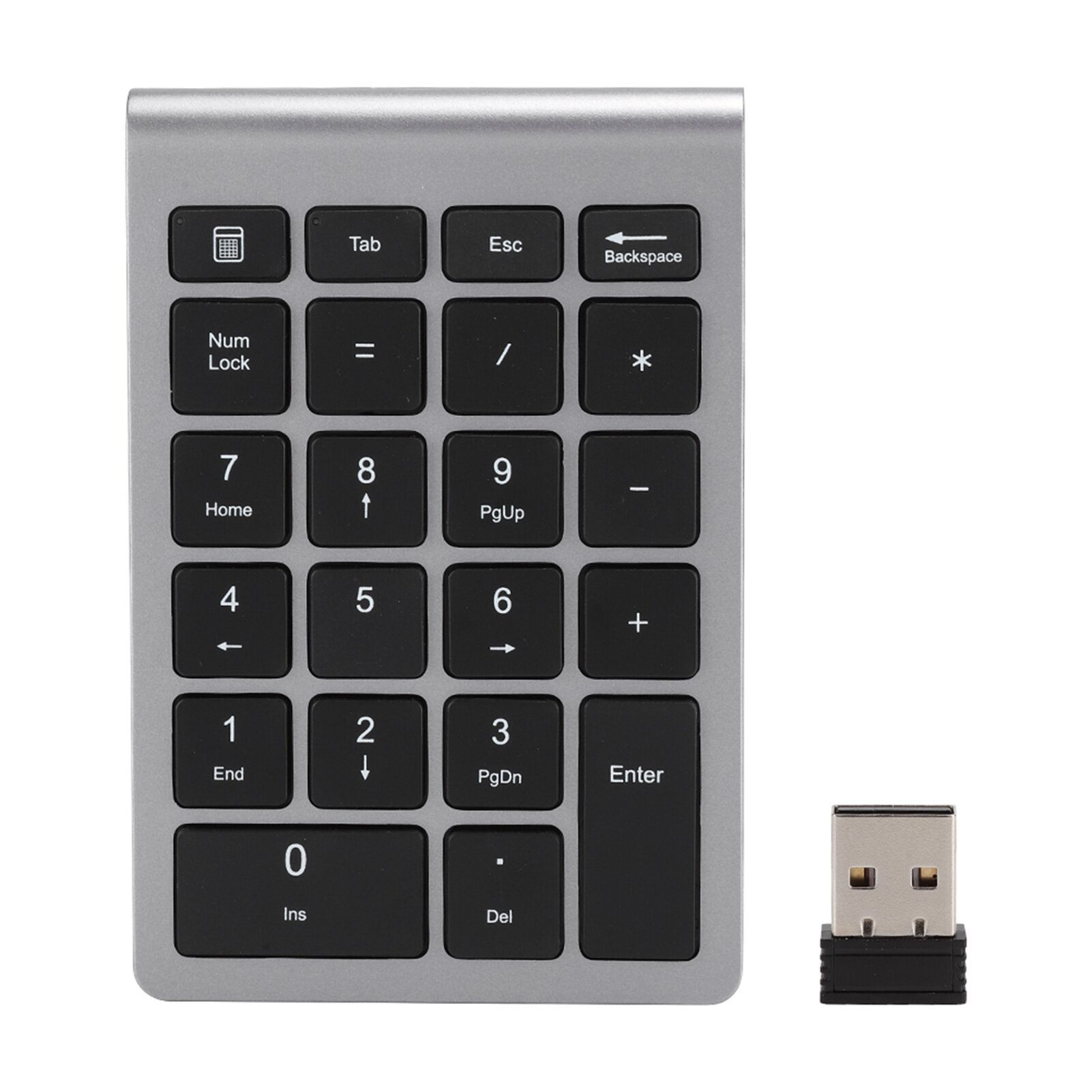 RF304 22 Keys Numeric Keypad USB 2.4G Wireless Mini Keyboard with ReceiverIron Grey