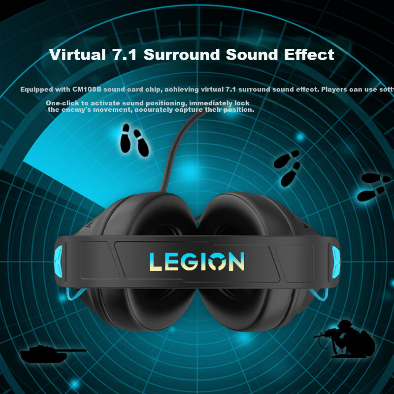 Lenovo Legion Wired Gaming Headset R360 Pink 7.1 Surround Sound Upgrade 50mm Gaming Driver Headset Over-Ear Wired Computer Gaming Headset Earphone