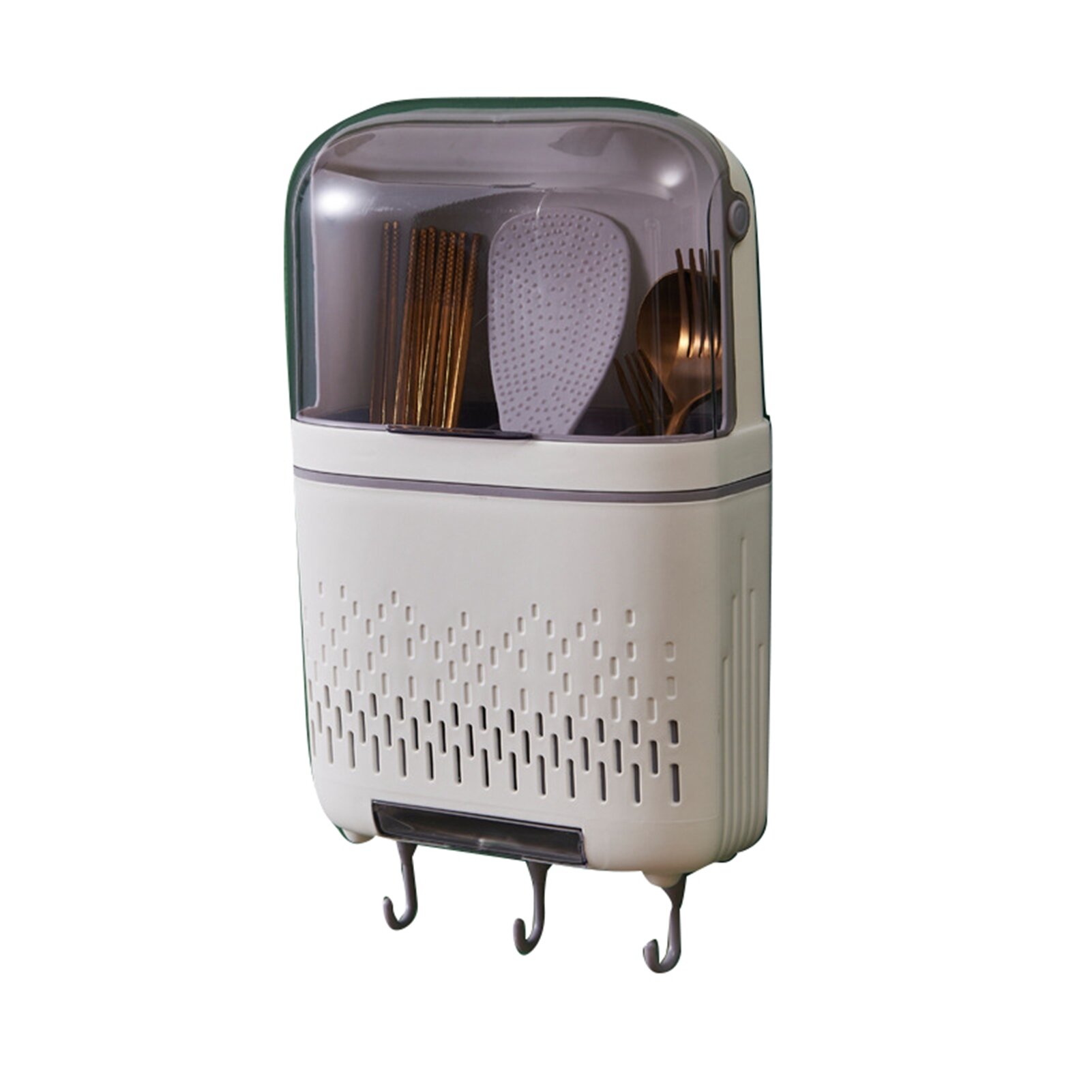 Кухня висящая стойка с ржавастойкой водонепроницаемой отделкой для хранения столовых приборов дример для столовых приборов с крышкой лунный свет белый