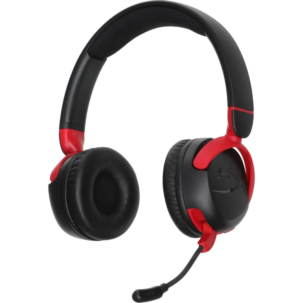Гарнитура игровая HYPERX Cloud Mini, для компьютера, накладные, Bluetooth/3,5 мм, черный / красный [7g8f1aa]