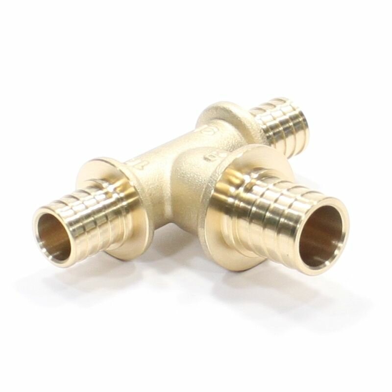 Тройник аксиальный 16-20-16, надвижная гильза, латунь, WAAG Axial