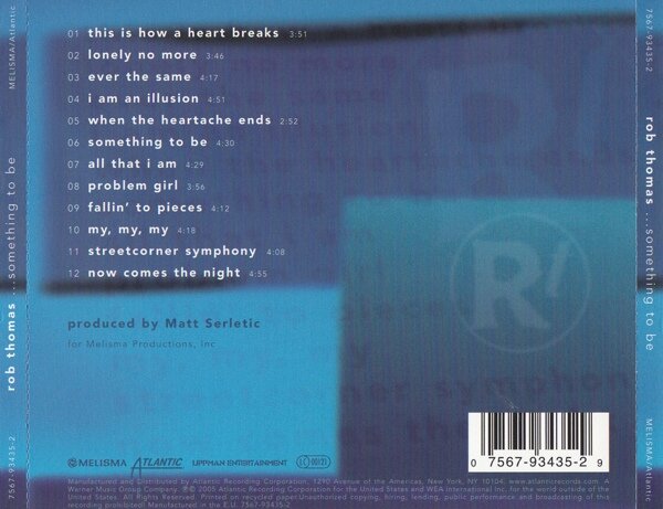Диск Rob Thomas - Something To Be (1 CD) — фото 1
