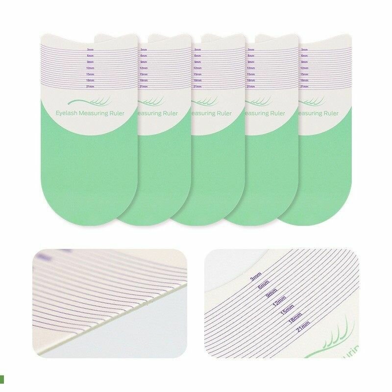 5 шт. шаблонов для измерения длины ресниц, линейки для бровей, инструменты для красоты