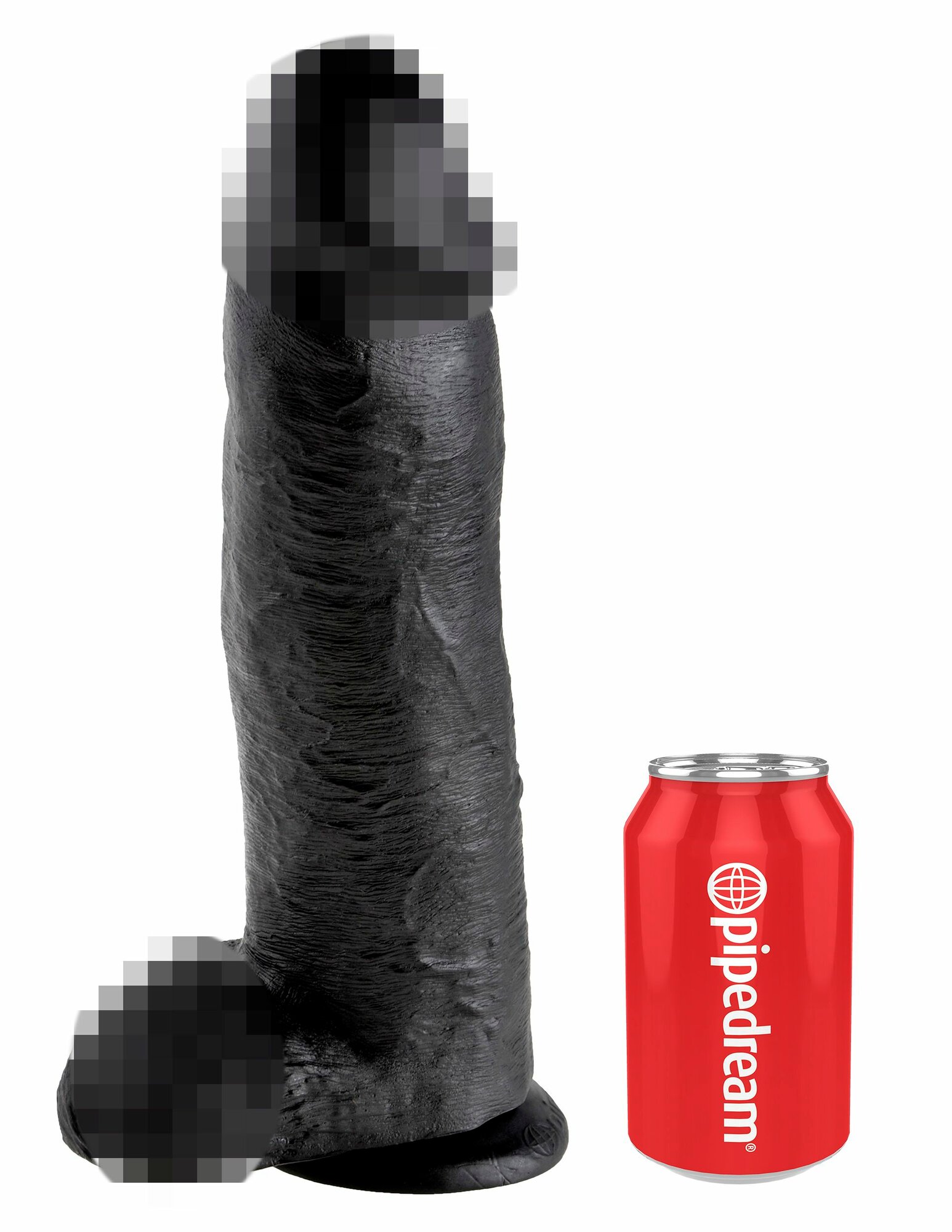 Pipedream фаллоимитатор реалистичный на присоске King Cock 11, дилдо из ПВХ черный 29,5 см