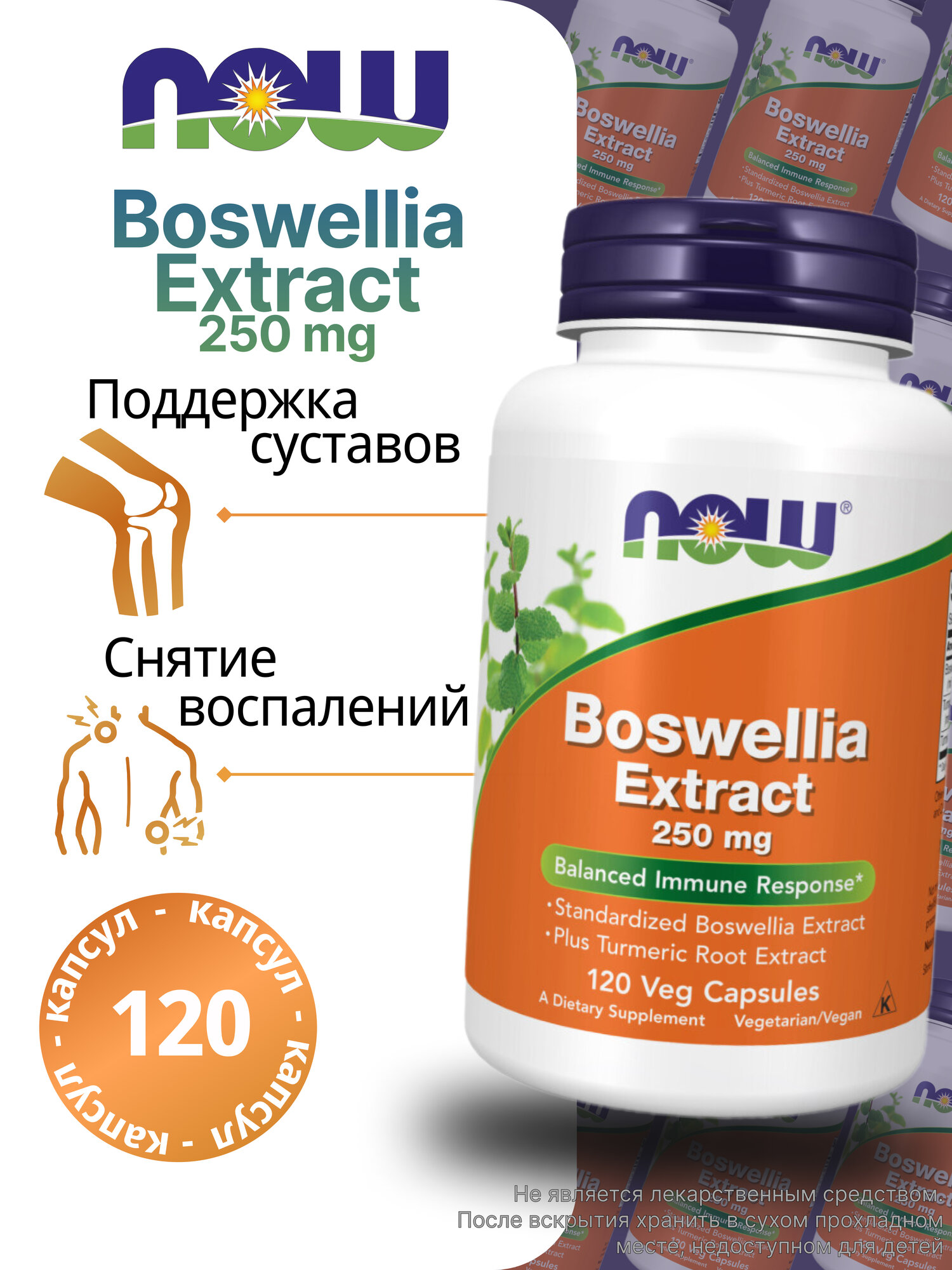 Boswellia Extract Босвеллия Экстракт 250 мг 120 vcaps