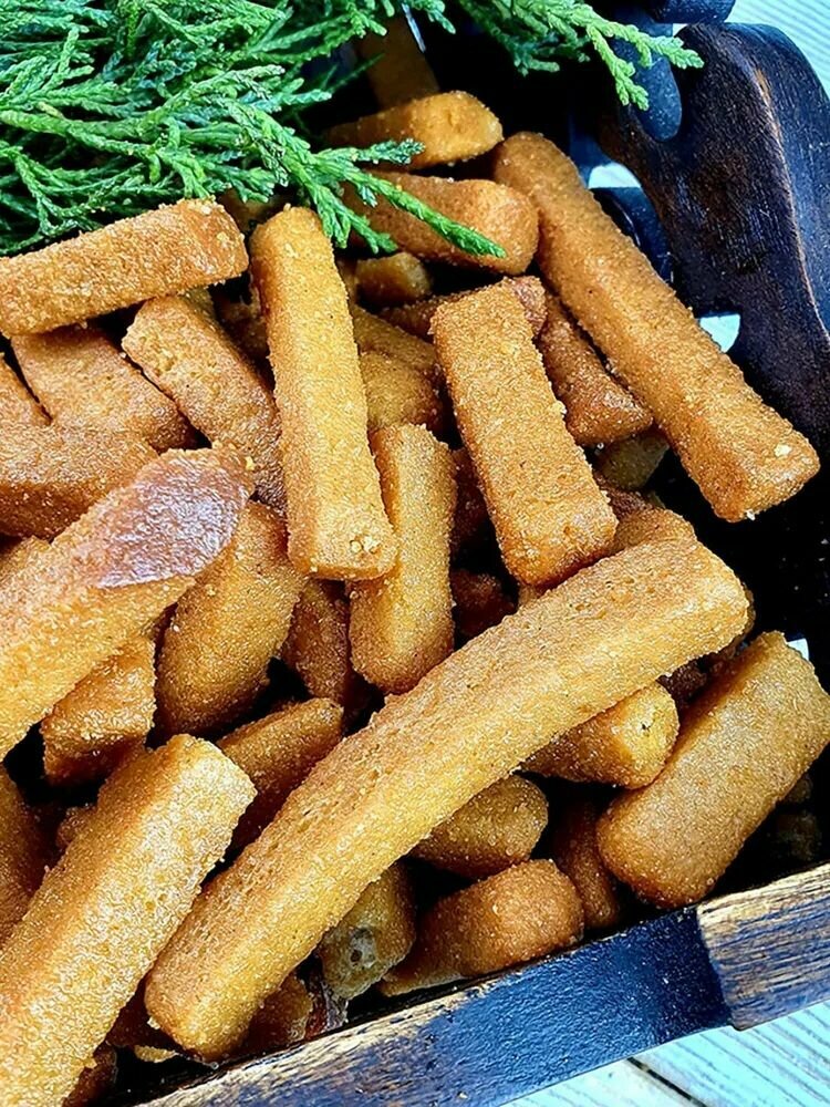 Лутовские гренки пшенично-ржаные "Сало и горчица", упаковка 1кг.