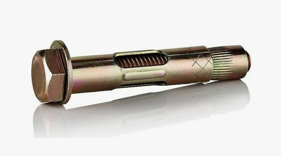 Анкер болт желтопассивированный с гайкой, 14х200мм, упаковка 10 шт