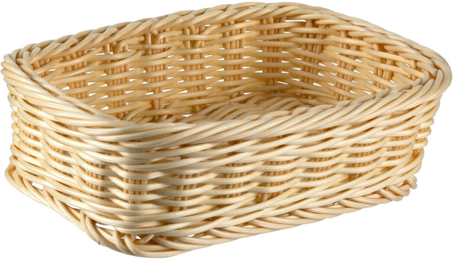 Корзина плетеная для хлеба Prohotel прямоугольная 220х150х70мм, полиротанг, бежевый