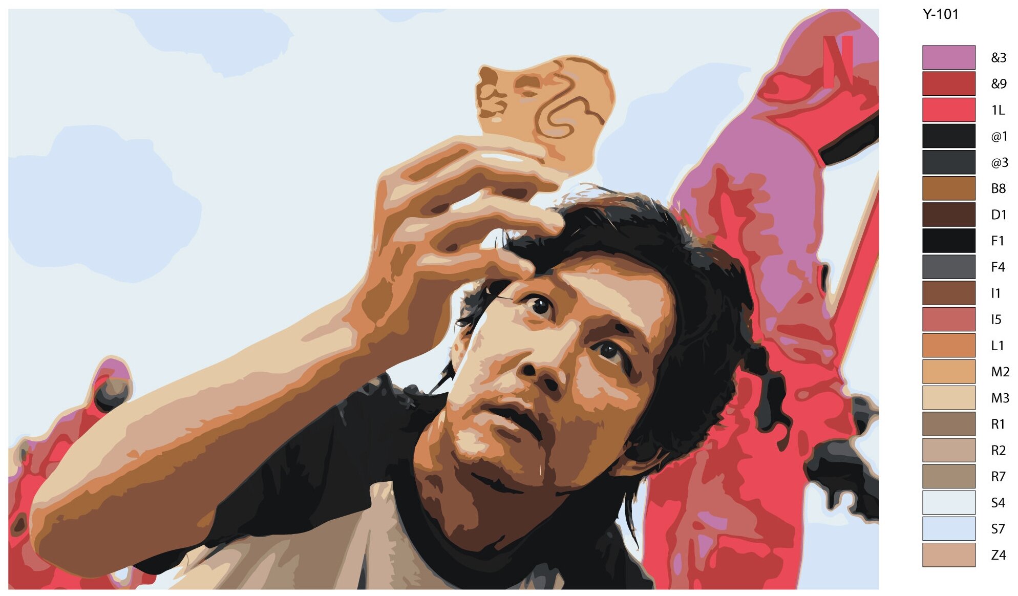 Картина по номерам Y-101 "Ли Джон Джэ(Игрок 456)-Игра в Кальмара" 40х60