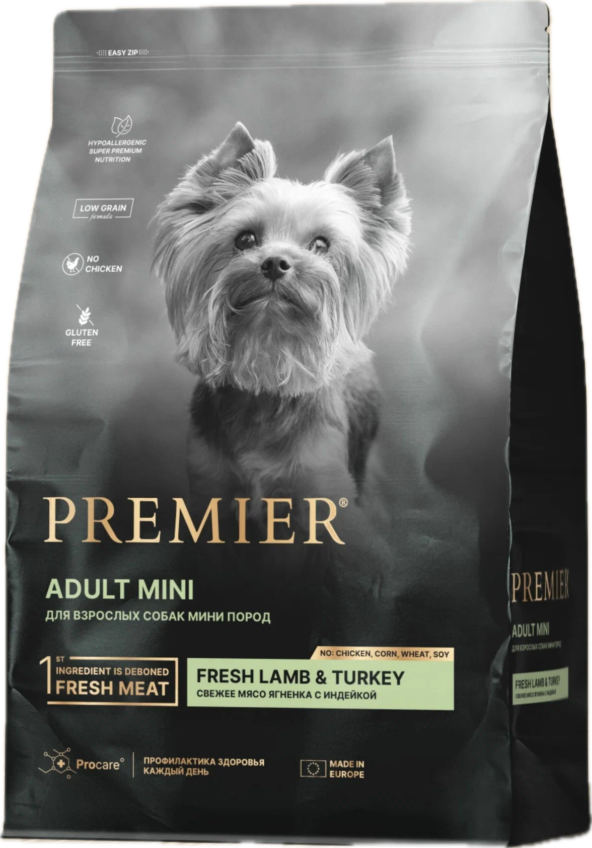 Сухой корм для собак Premier Dog Lamb&Turkey ADULT Mini (Свежее мясо ягненка с индейкой для собак мелких пород) 3 кг