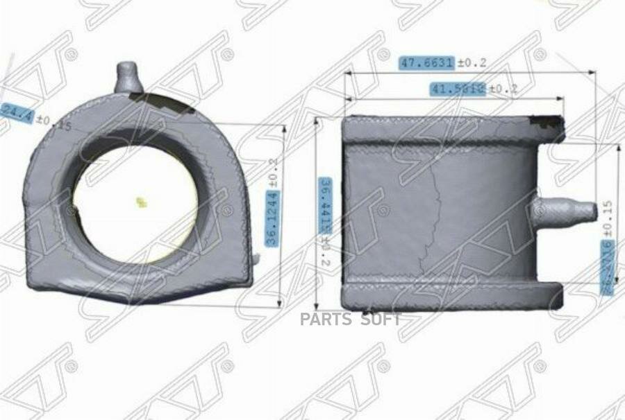 Втулка стабилизатора Mitsubishi Lancer 02-10 / Chery Fora A21 06-10 (Перед/ 24.50) SAT ST-MR519880 | цена за 1 шт