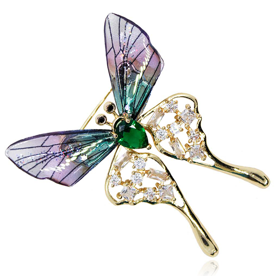 Брошь, циркон