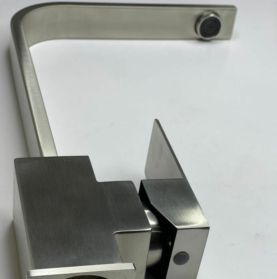 Смеситель WASSERZIMMER для кухни шар.40мм высокий излив нержавейка на гайке SUS304