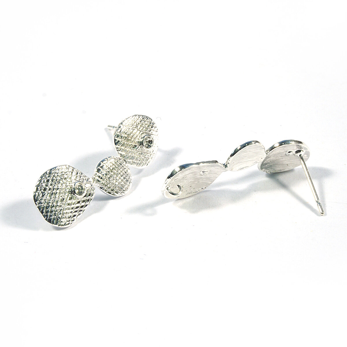 54-P7772 Основа для серег, 10*25 мм, 2 шт (упак), Astra&Craft (серебро)