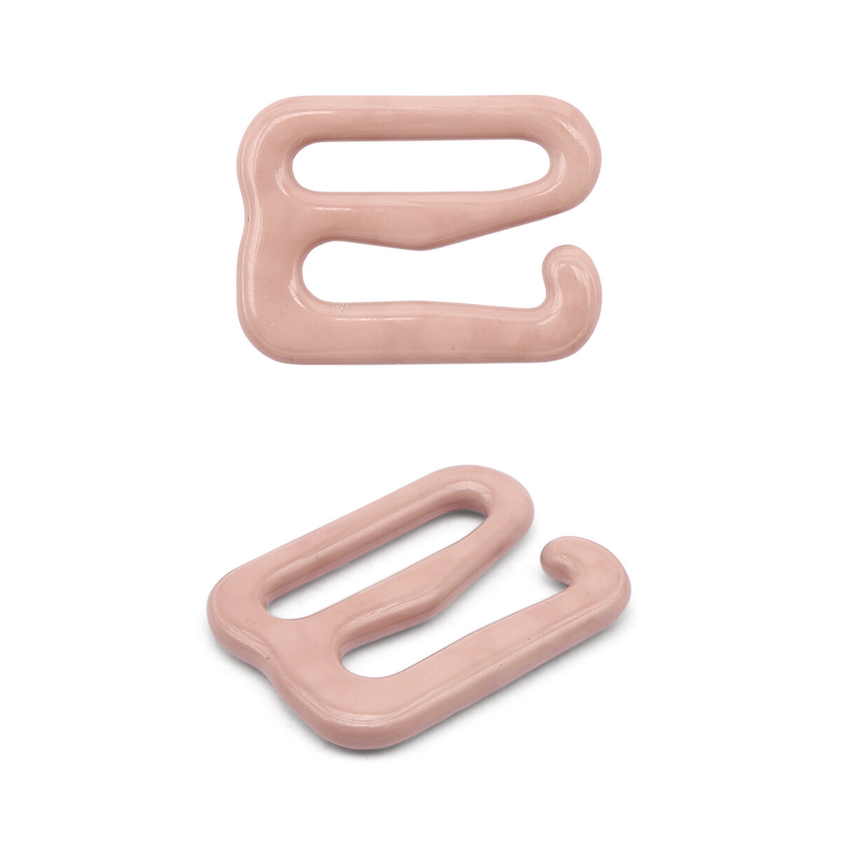 Крючки для бретелей 9,5 мм, 20 шт (металл, эмаль), Айрис (C344 пудровые)