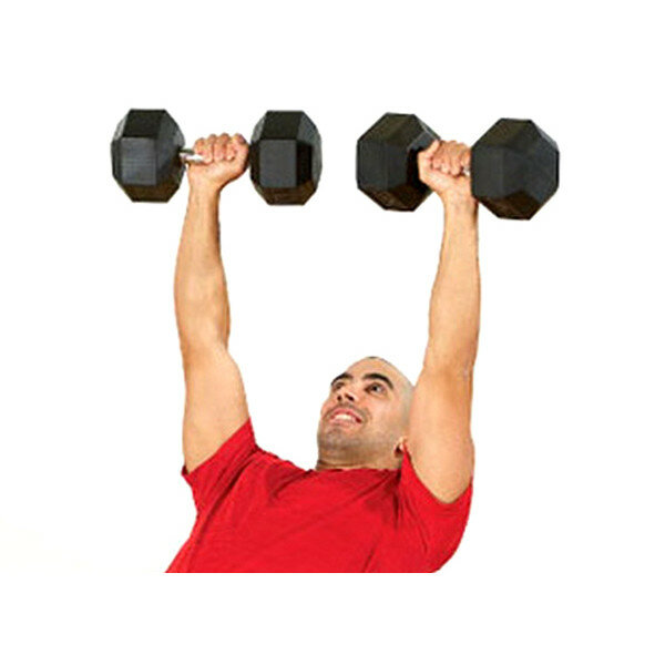 Гантель гексагональная Perform Better Rubber Encased Hex Dumbbells 12,5 черный