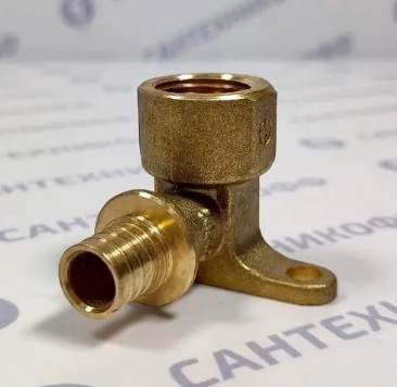 Водорозетка аксиальная VIEIR 16х1/2"В для труб из сшитого полиэтилена, латунь