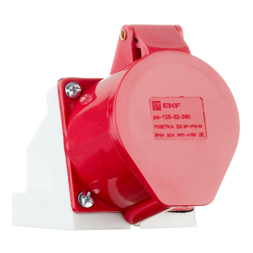 Розетка силовая угловая настенная EKF PROxima 3Р+РЕ+N 32 А 380 В IP44