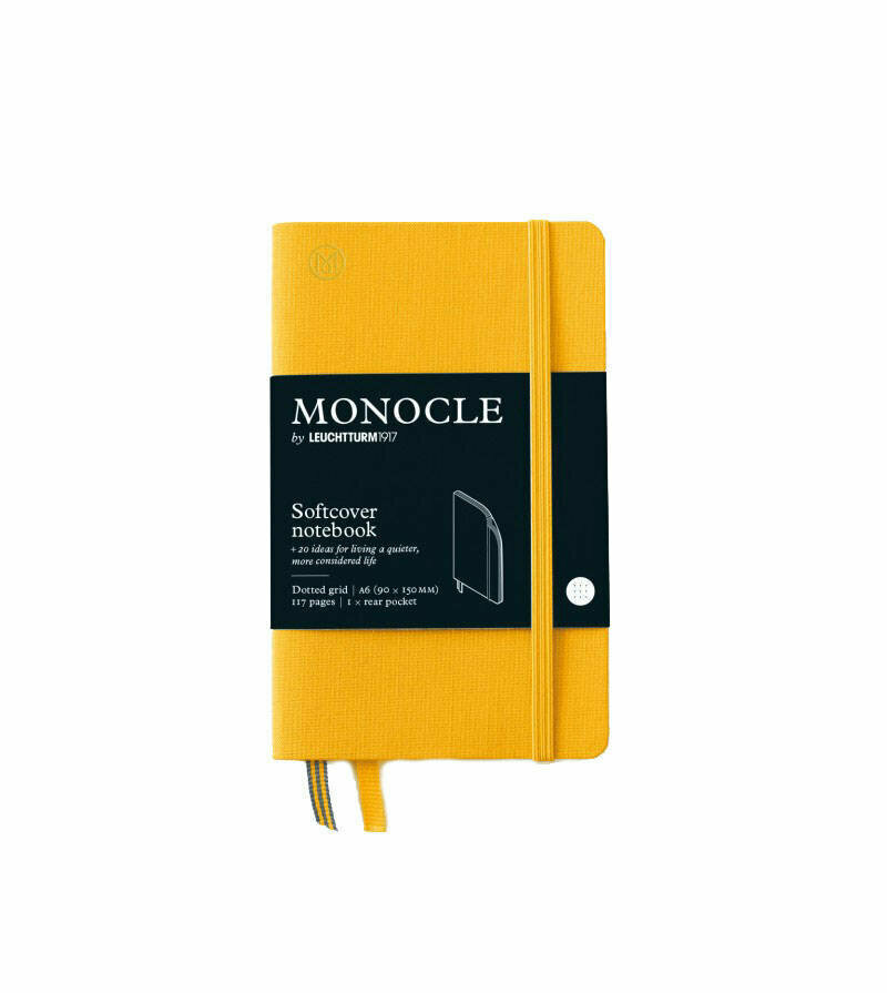 Блокнот Leuchtturm1917 Monocle B6+ (12.5x19см.) 80г/м2 - 128 стр. в точку, мягкая обложка, цвет: Желтый