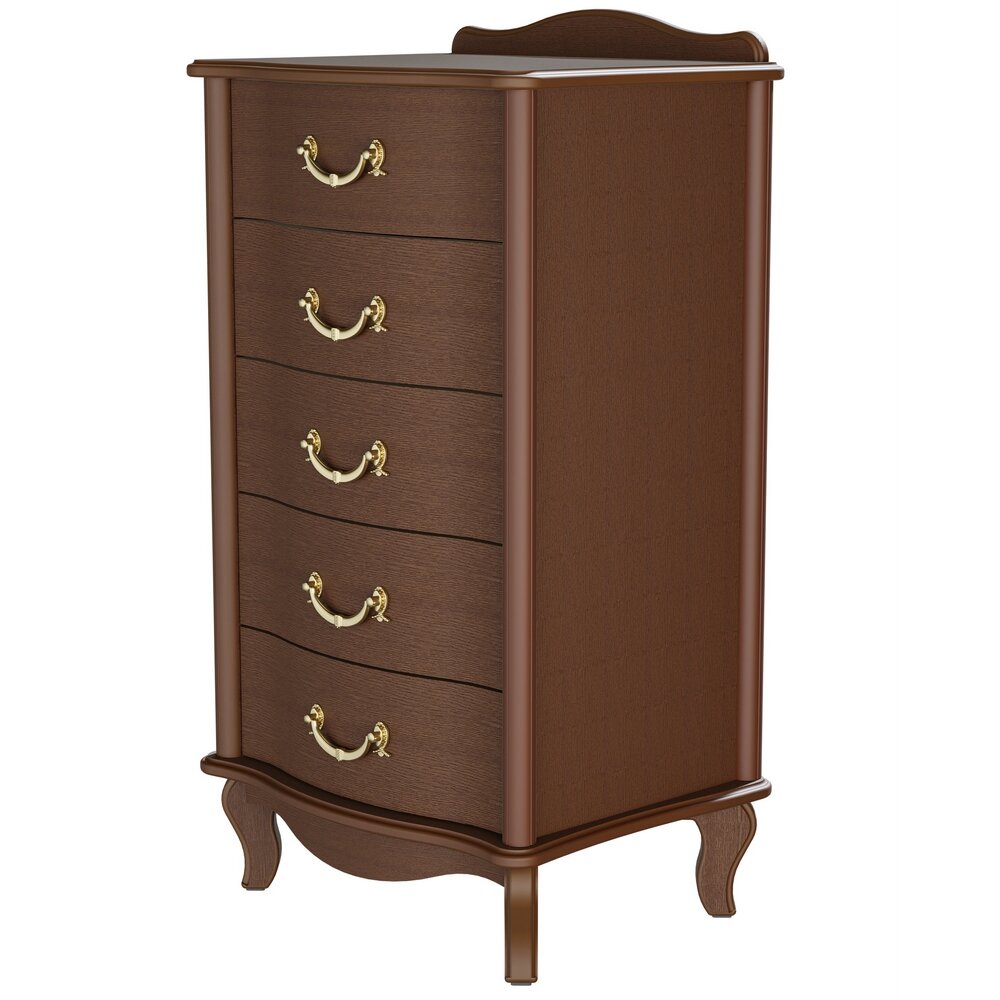 Комод Мебелик "Джульетта" узкий 5 ящ. Орех Размеры: Высота 500мм Глубина 170мм Ширина 950мм