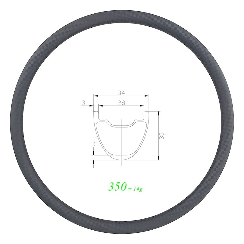 Speedsafe 29er MTB XC карбоновые колеса 34 мм 350г