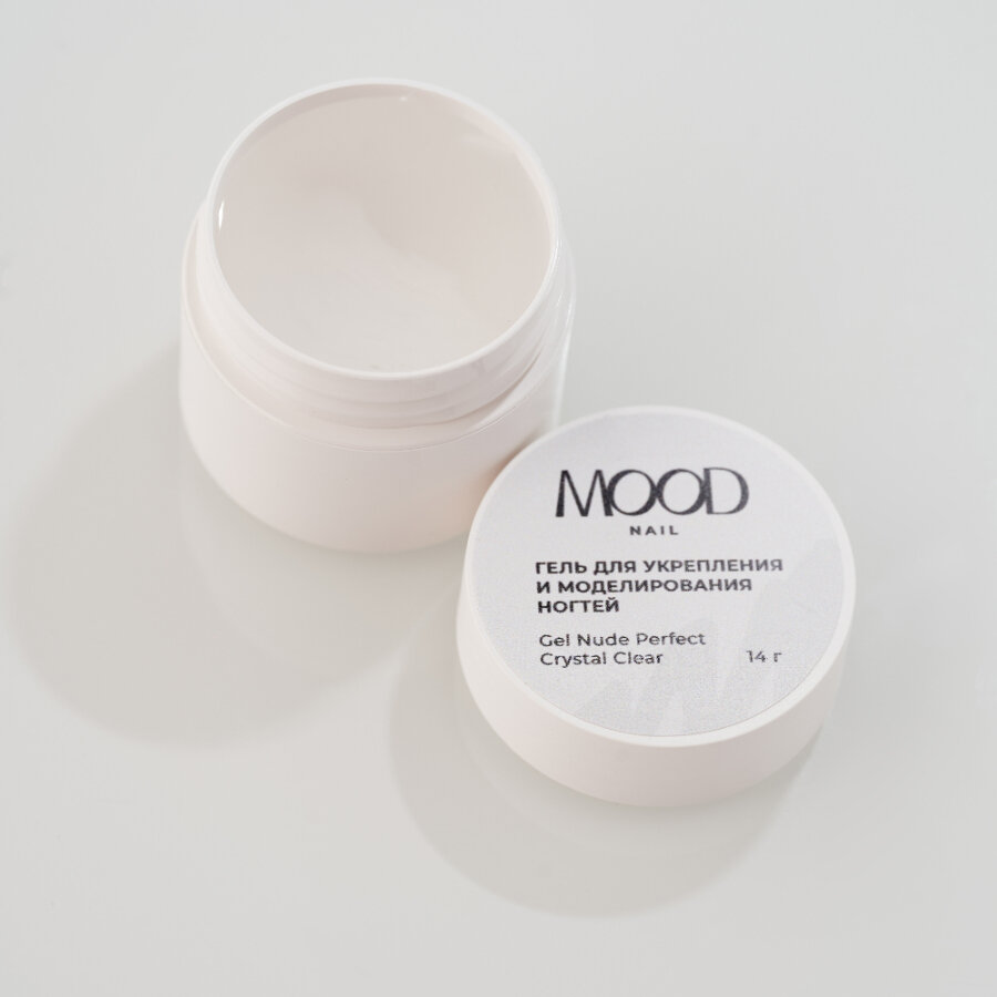 Моделирующий гель MOODNAIL Nude Perfect Crystal Clear, 14 г
