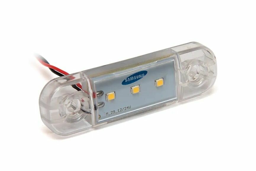 Габариты, светодиодный фонарь MINI. Белый (12-24V) 1 штука (84х24х14 мм) (15231)