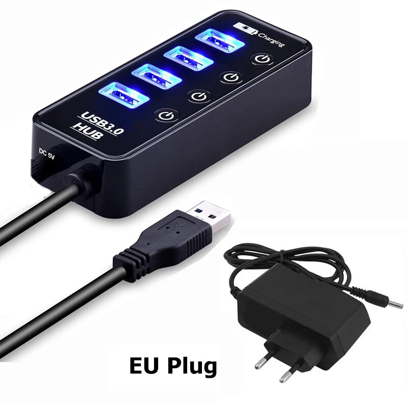 KOJESHUN USB 3.0 хаб 7 портов