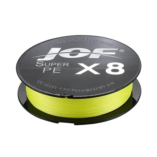 JOF Super PE X8, 500м, 40LB, Hi-Vis Yellow