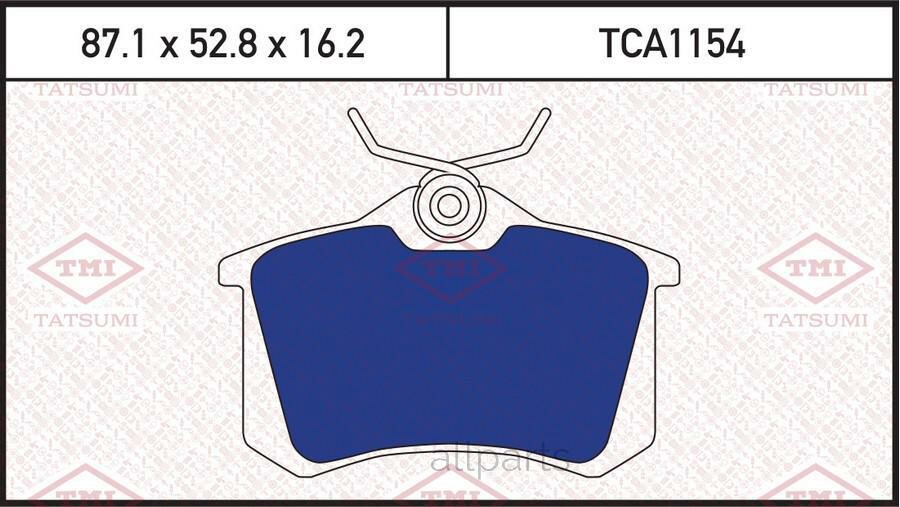 TATSUMI TCA1154 Колодки тормозные дисковые задние