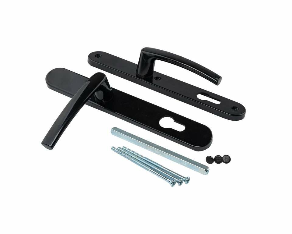 Гарнитур нажимной с подпружиниванием Mezut 35/92 (3 винта) чёрный RAL9005