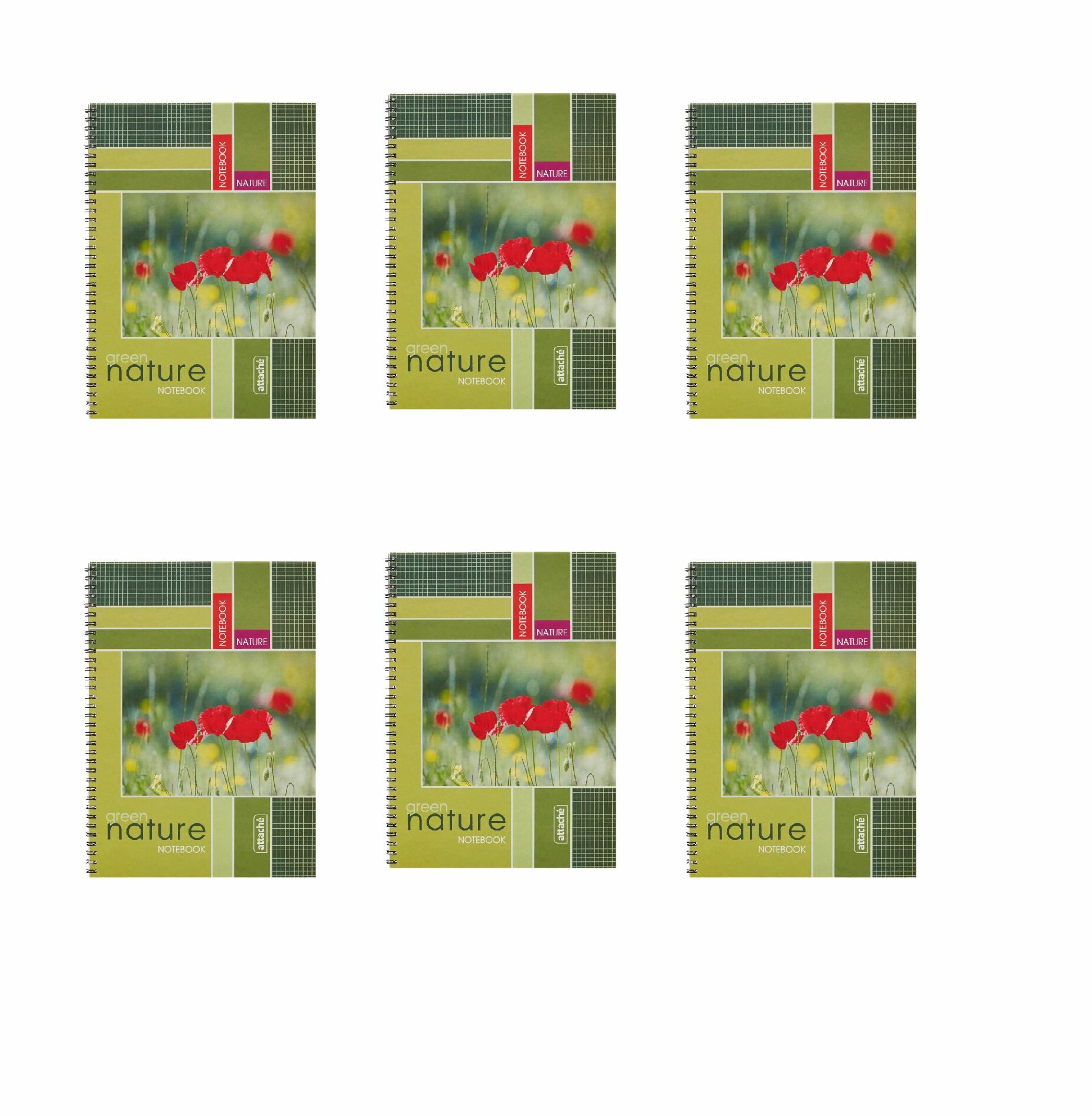 Attache Тетрадь общая, 60л, клетка, А4, 6 уп