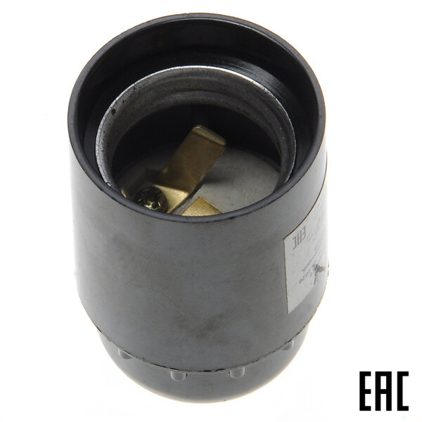 Патрон Е27 474004 GLH-E27-CAR-H-B, карболитовый, подвесной, без кольца, черный General (15 шт. в комплекте)