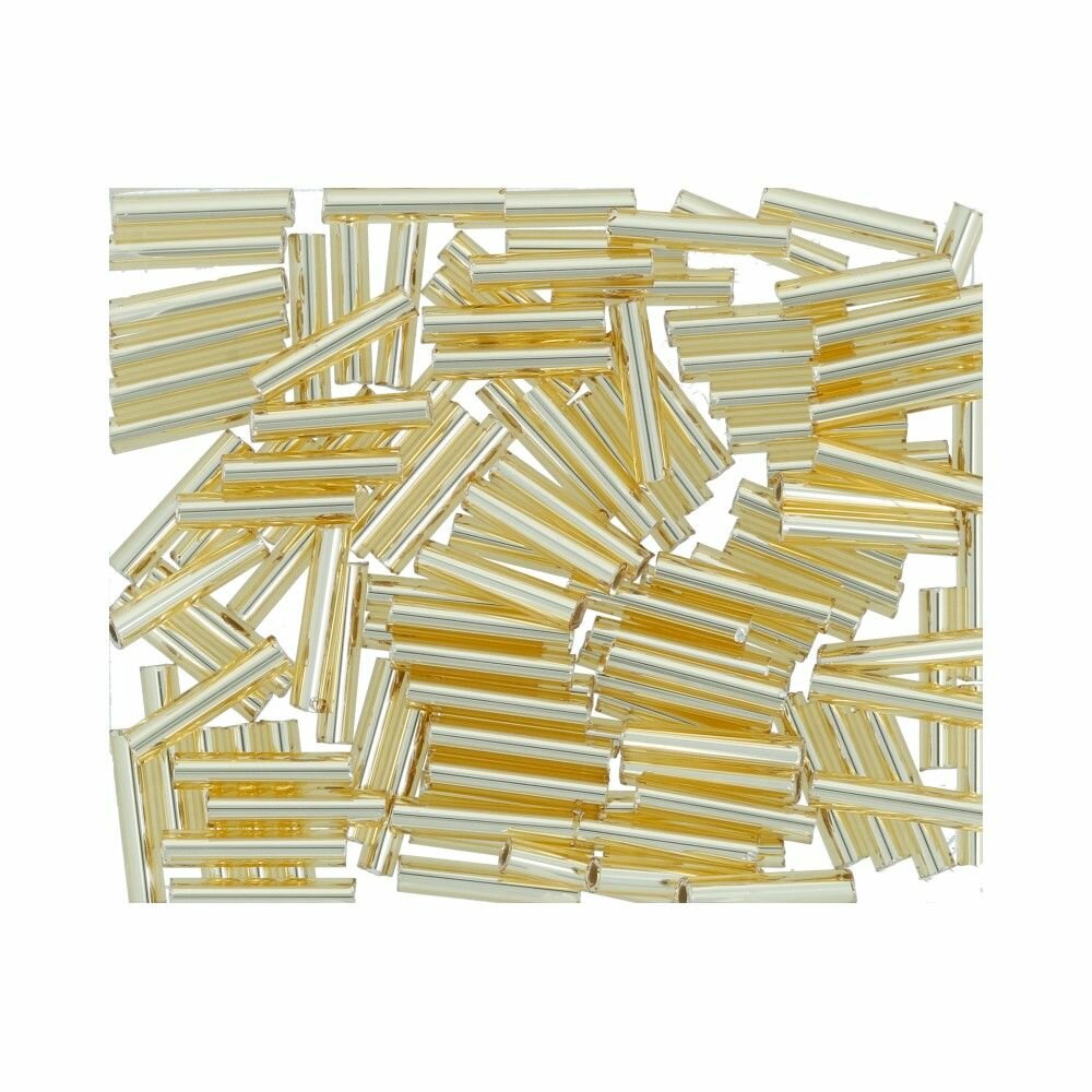 Бисер Япония "TOHO" BUGLE №3 9 мм 5 х 5 г №0022B золотистый