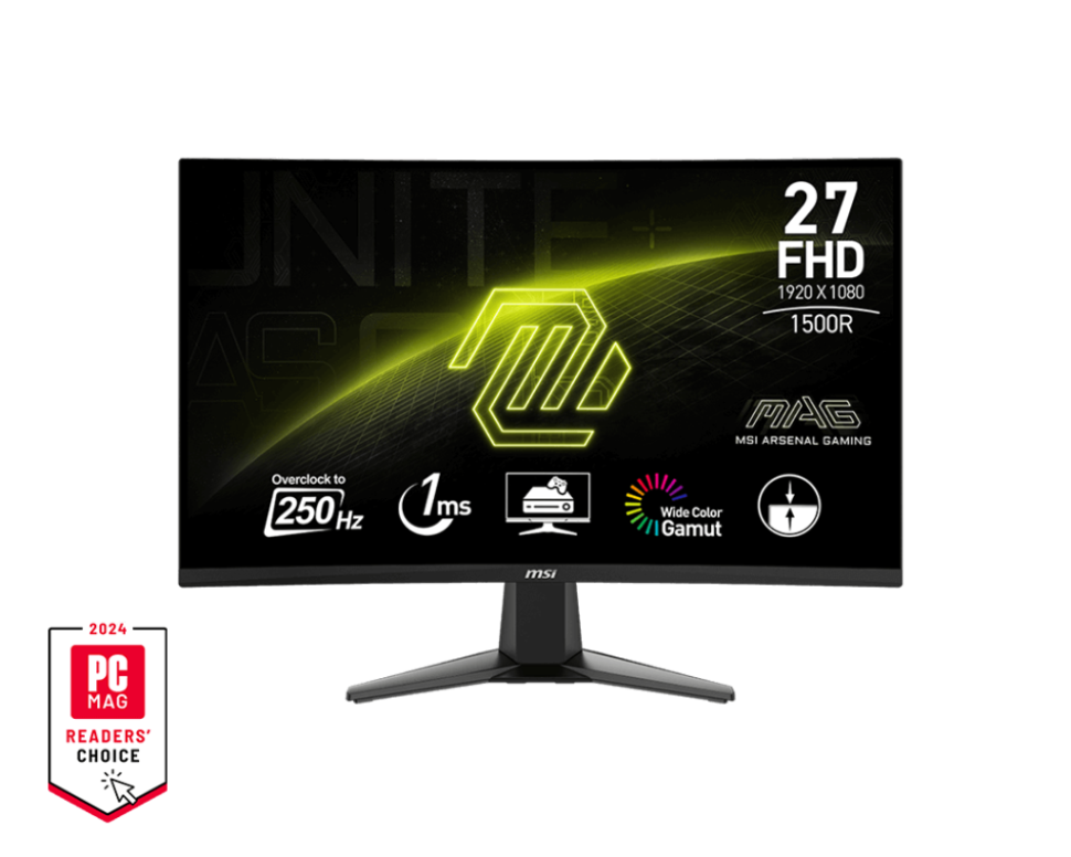Монитор MSI MAG 27C6X, 1920x1080, 250 Гц, VA, LED, 3000:1, 250 Кд/м², черный