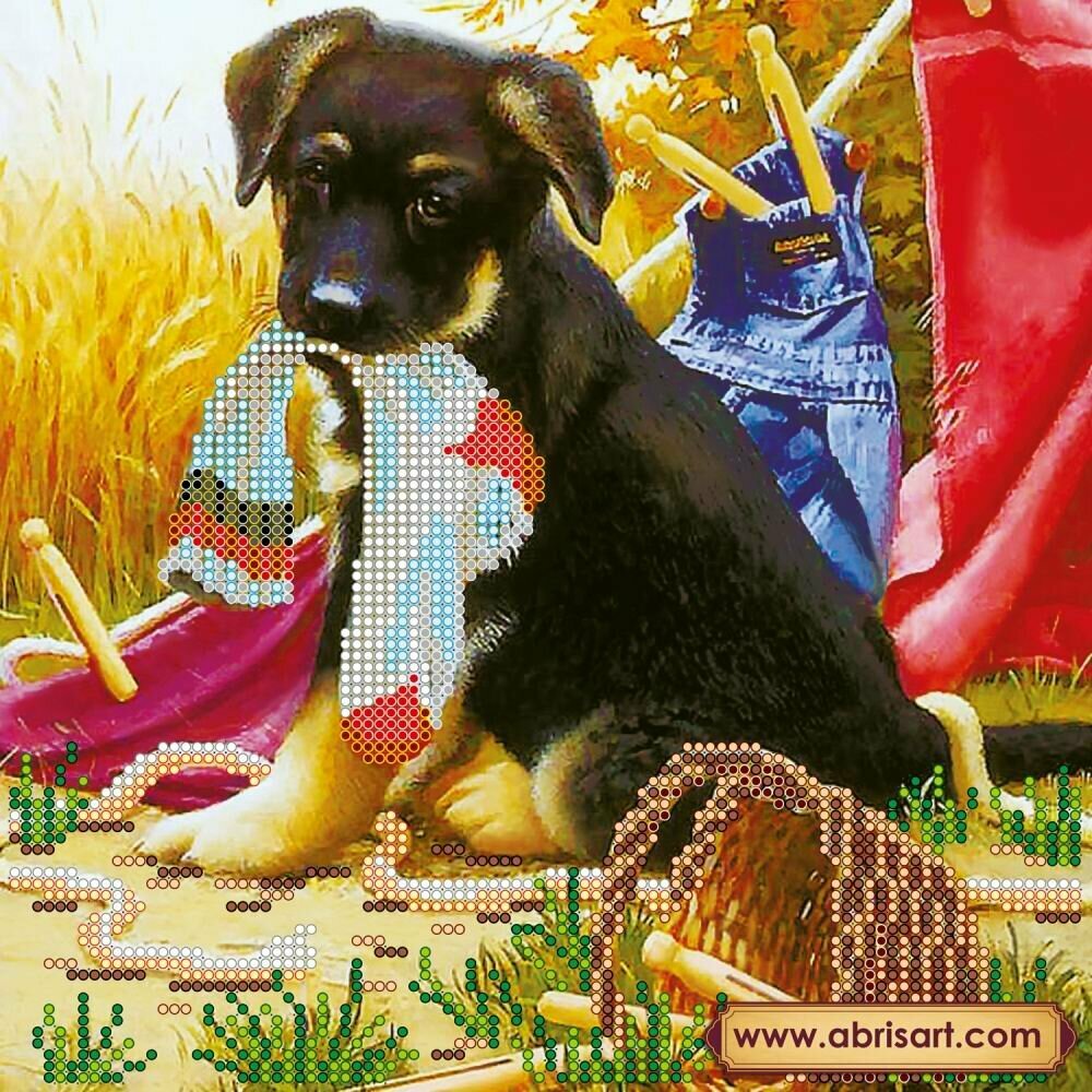 Схема для вышивания бисером Шалунишка 20x20 см