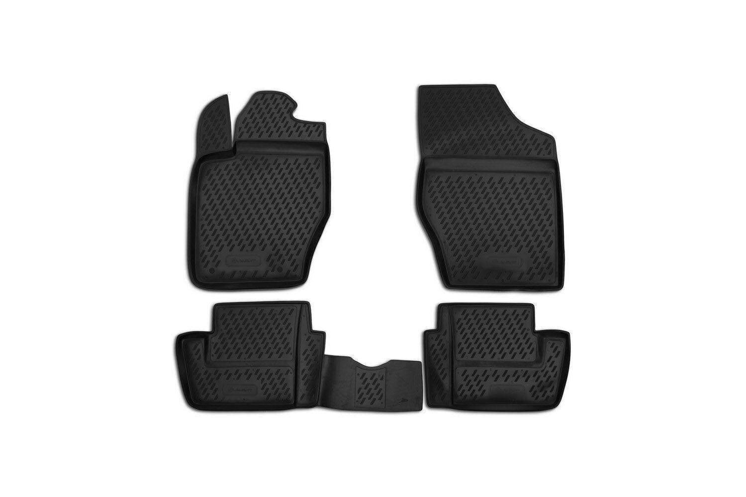 Коврики Standard, в салон CITROEN C4 01/2004-07/2008, 07/2008- , 4 шт. (полиуретан, чёрные) Element. CARCRN00011