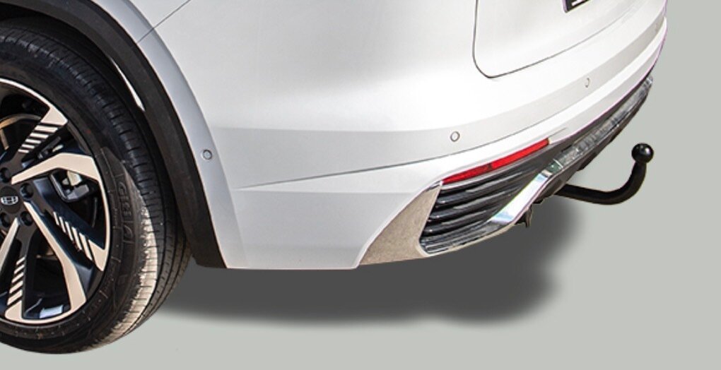 Фаркоп(прицепное) Лидер-Плюс для GEELY MONJARO 2022-, с электрикой (Smart) и сертифкатом в комплекте. G205-A