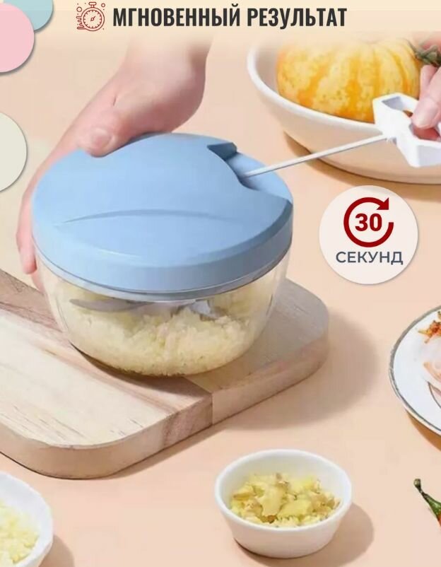 Измельчитель EasySpinCutterMix, пластиковый, с контейнером, универсальный, 155 г