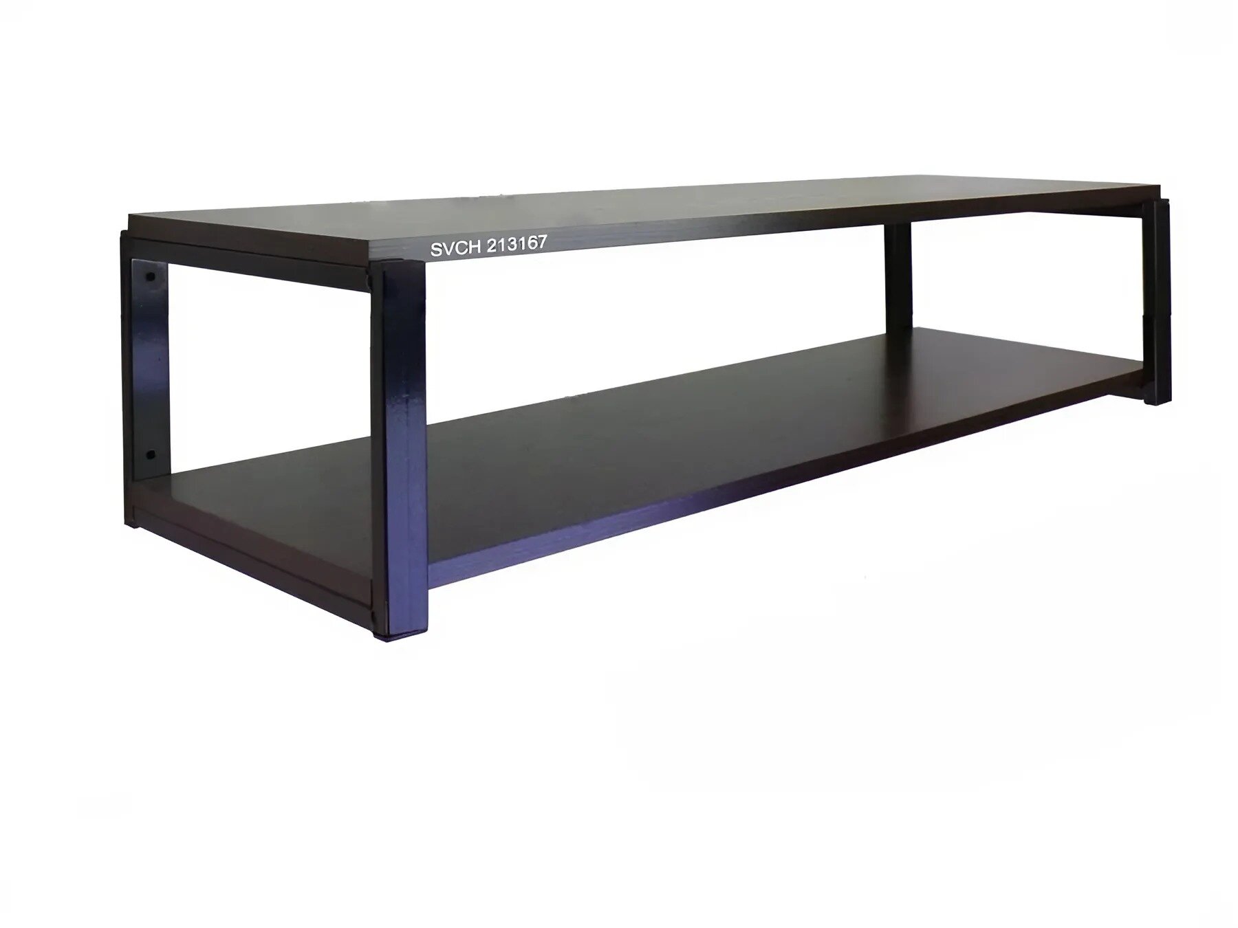 Полка для микроволновки GARROSS "SIBERIA 213167", две полки 30х90 см, высота 17 см, каркас чёрный, цвет полок венге