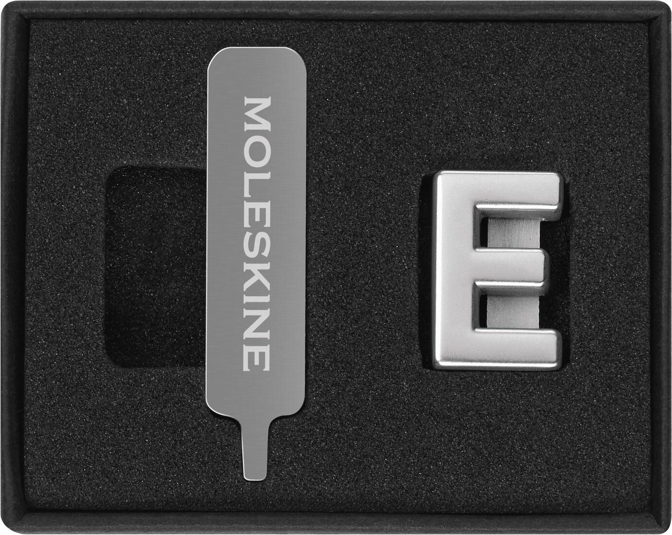 Шильдик-символ Moleskine Symbols PINS SILVER буква E серебристый