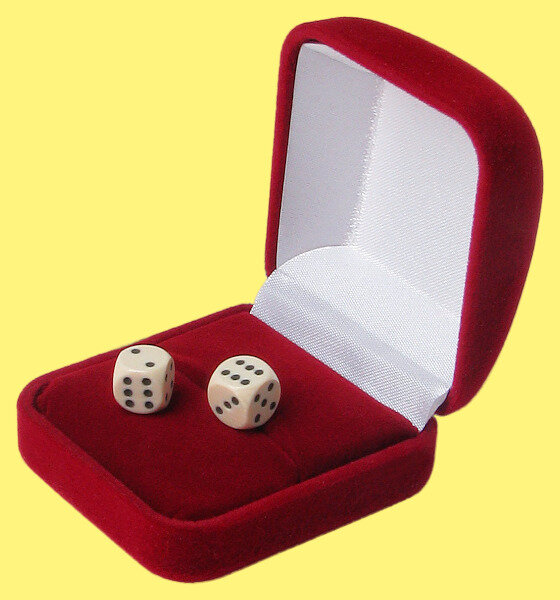 Игральные кости в футляре 7 мм из бивня мамонта VIP