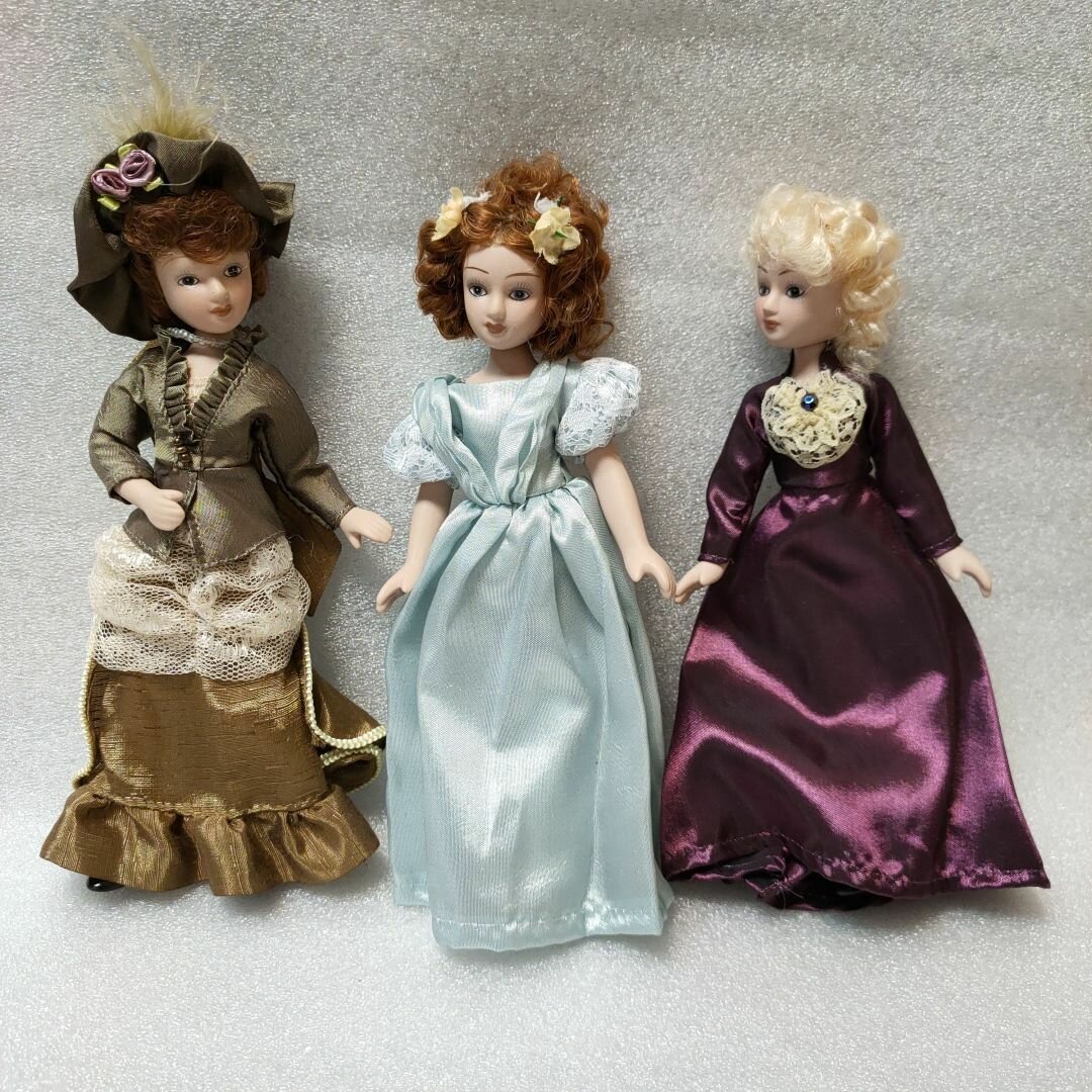 Куклы фарфоровые Деагостини Дамы эпохи Журналы № 1, 58, 94 набор