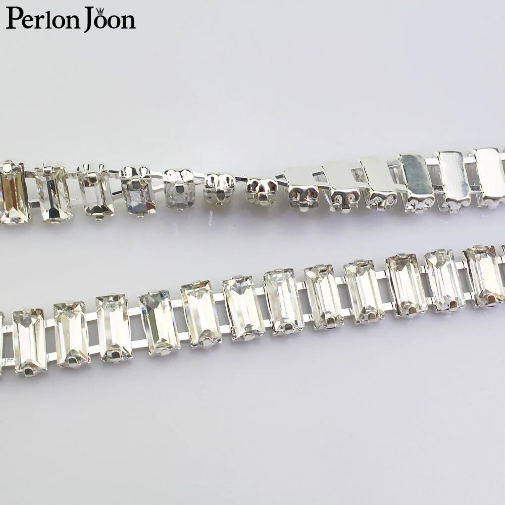 Стразы Perlon joon silver 5 yards ML100 — фото 1