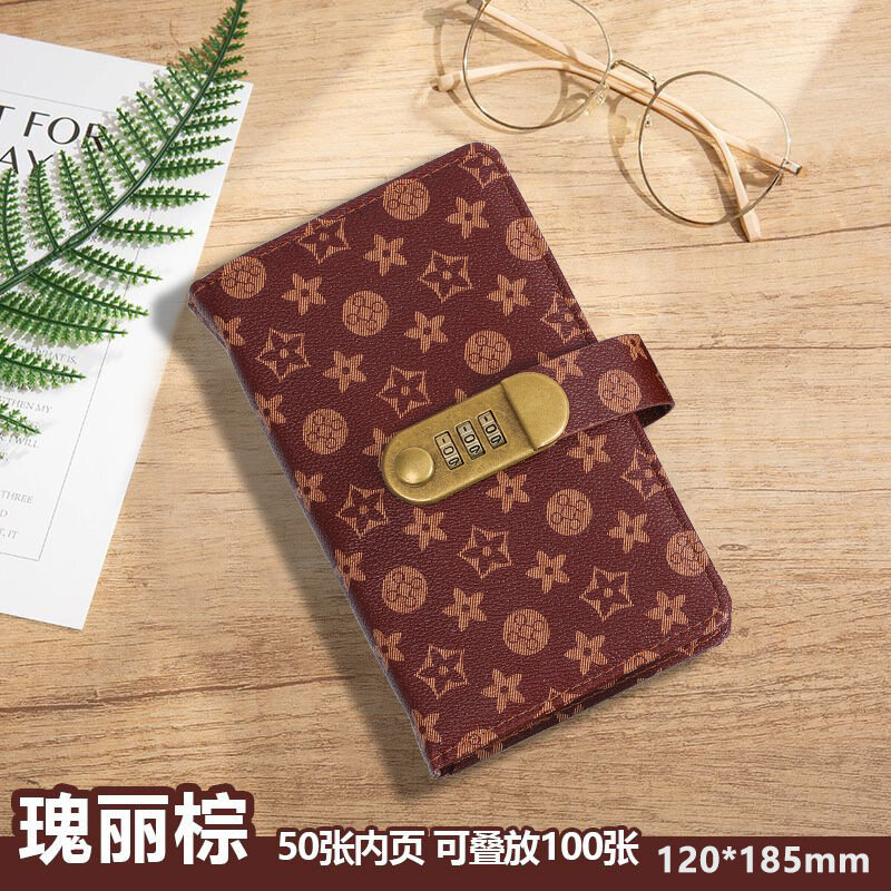 Кассовая книга "Депозитная папка", с паролем, коричневая