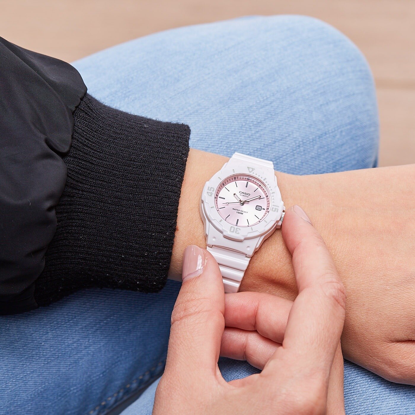 Наручные часы CASIO Collection, белый/розовый — фото 1