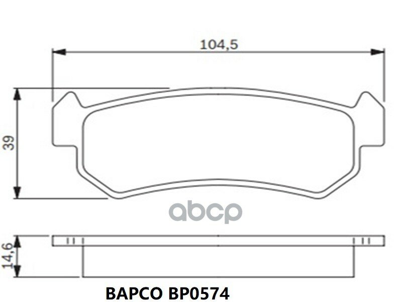 Колодки тормозные дисковые задние, комплект, шт BAPCO арт. BP0574