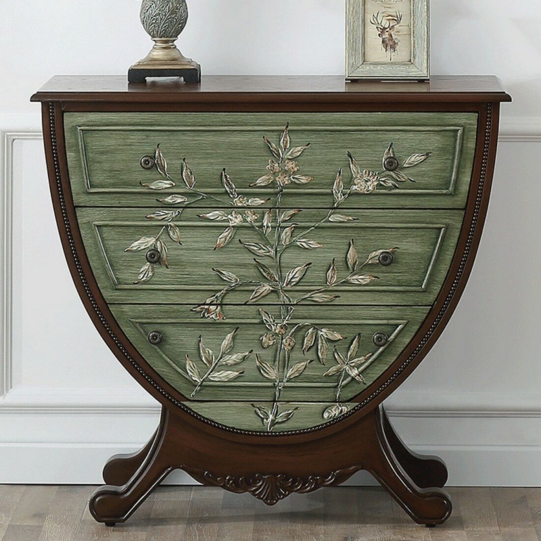 Комод в американском старинном стиле Melis (Зеленый)